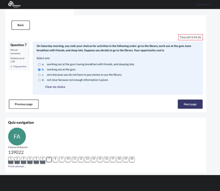 HWK1 - Ch1 and Ch2 (Page 7 of 20) SQU E-Learning System (Academic) | PDF