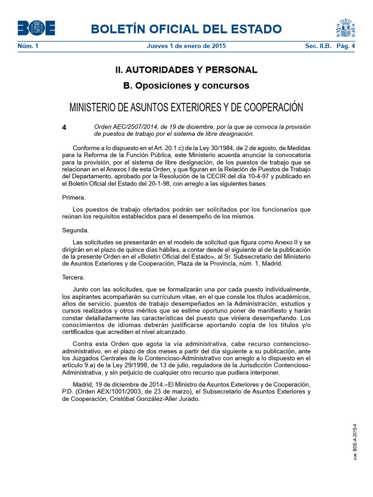 Boe A 2015 4 | PDF | Gobierno