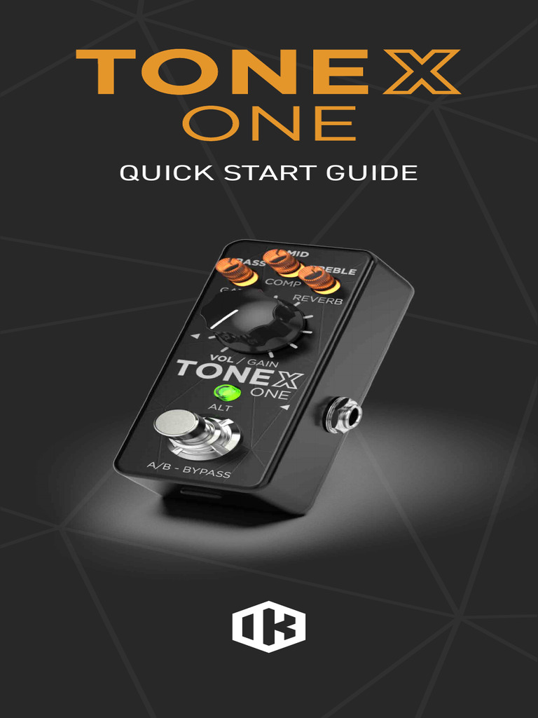 TONEX ONE Quick Start Guide | PDF | Electronics | Sound Technology