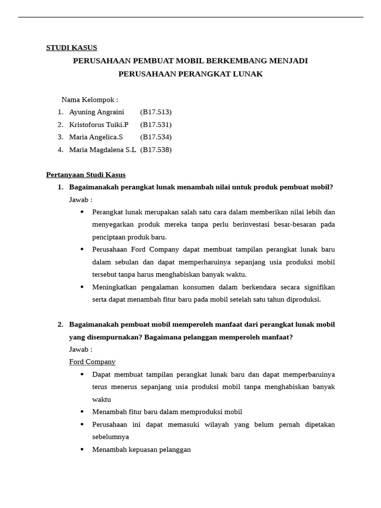 Studi Kasus Sim 1 | PDF | Teknologi & Rekayasa