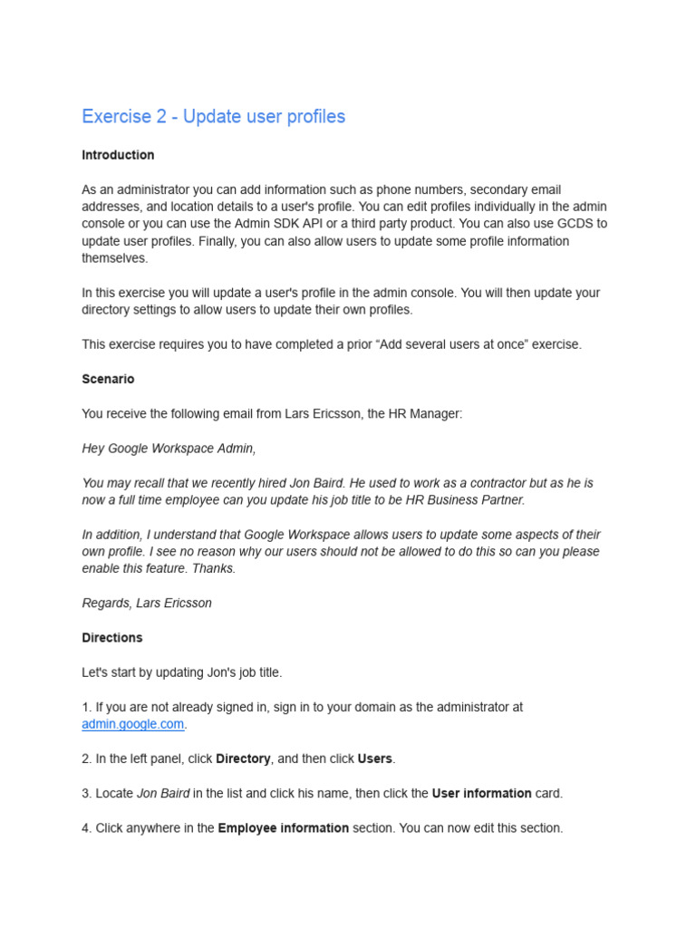 Admin Guide: Update User Profiles | PDF | System Software | Cyberspace
