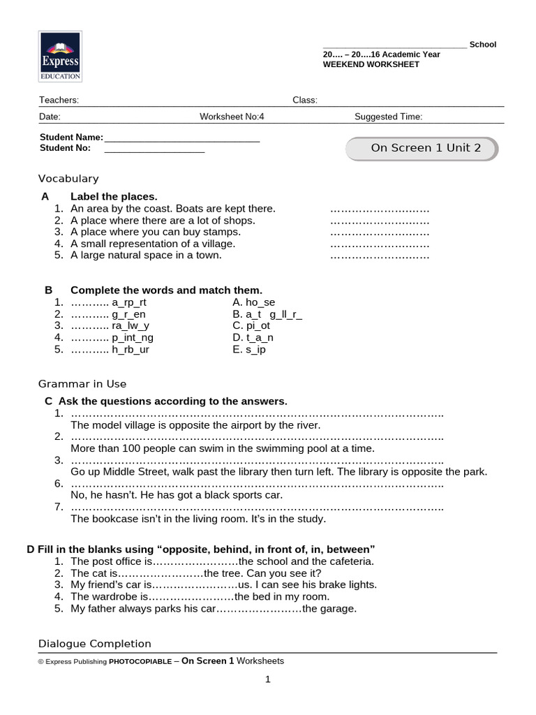 OS1 Unit 2 WS 4 | PDF