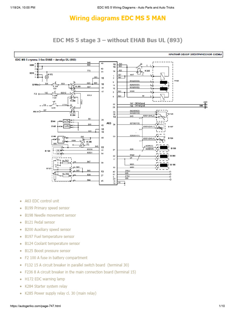 EDC MS 5 Wiring Diagrams | PDF | Electrical Connector | Relay
