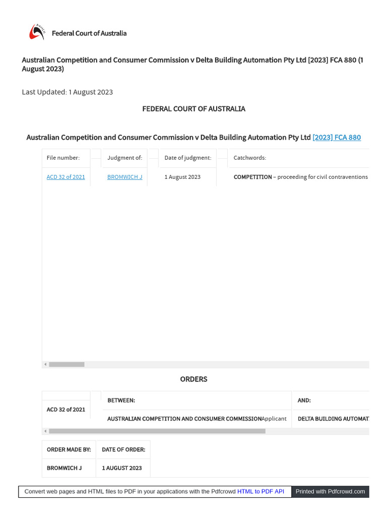 WWW Austlii Edu Au Cgi Bin Viewdoc Au Cases CTH FCA 2023 880 | PDF ...