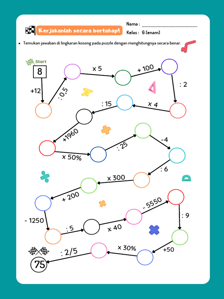 Puzzle Operasi Hitung Campuran | PDF