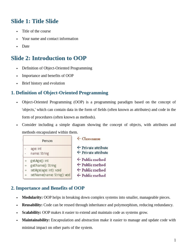 Slide2024 | PDF | Object Oriented Programming | Class (Computer Programming)