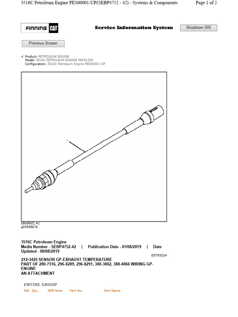 Exhaust Temp Sensor | PDF