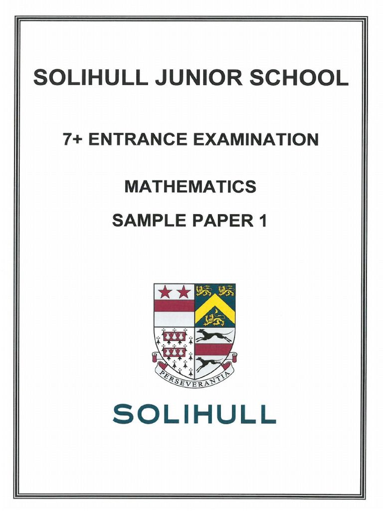7+ Maths Sample Paper 1 (1) | PDF