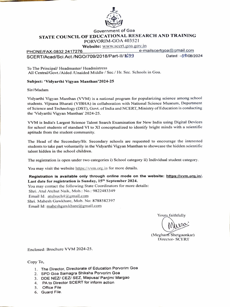 Vidyarthi Vigyan Manthan 2024 25 | PDF | Science