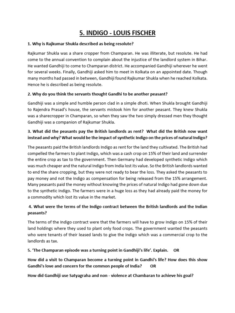 Indigo | PDF | Mahatma Gandhi