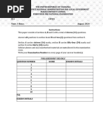 Tanzania Form Four Civics Mock Exam 2025 | PDF | Tanzania | Developing ...