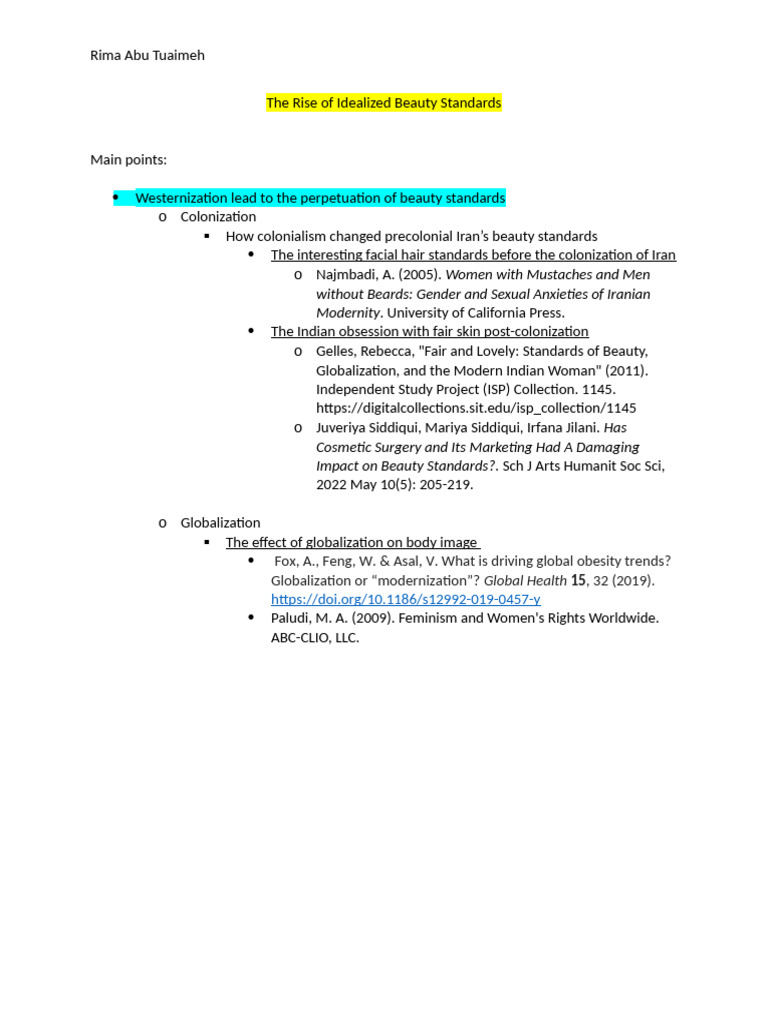 Beauty Standards and Global Influence | PDF | Human Appearance | Beauty
