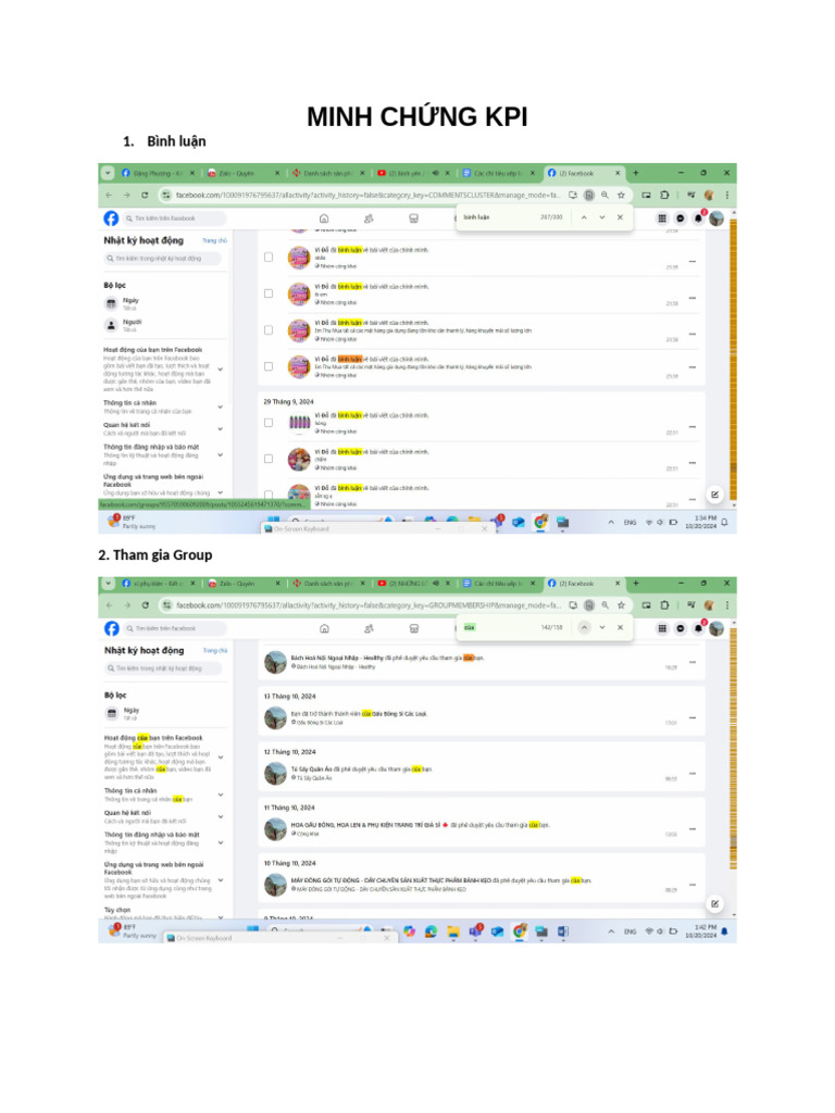 MINH CH NG KPI Và TASK | PDF