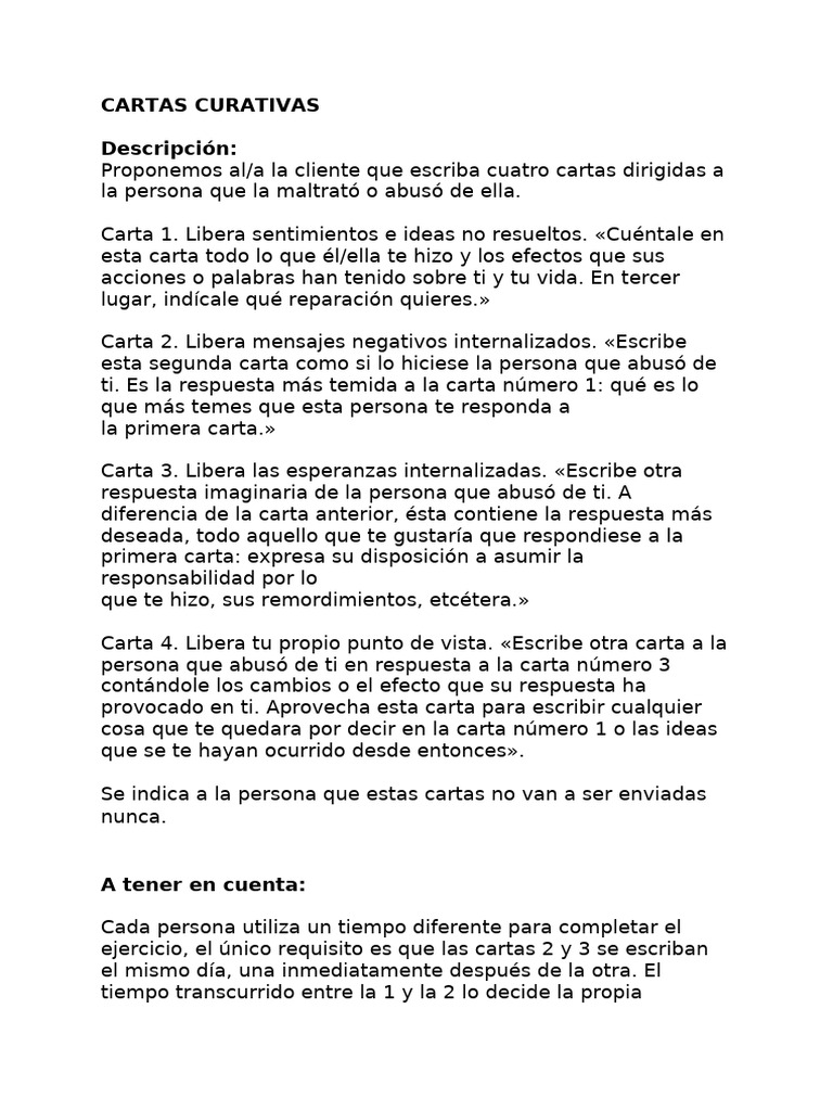 Cartas Curativas | PDF