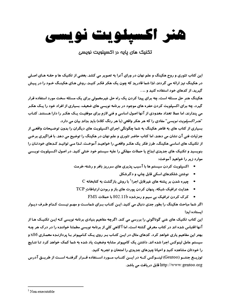 Art of Exploitation Persian | PDF