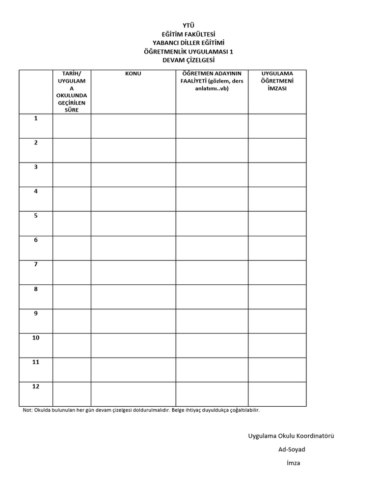 Devam Izelgesi | PDF