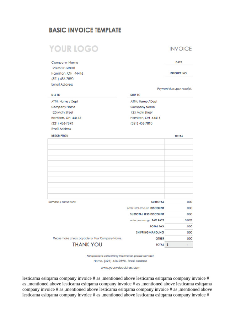 Elestiqamacompanyinvoice 11 | PDF | Business