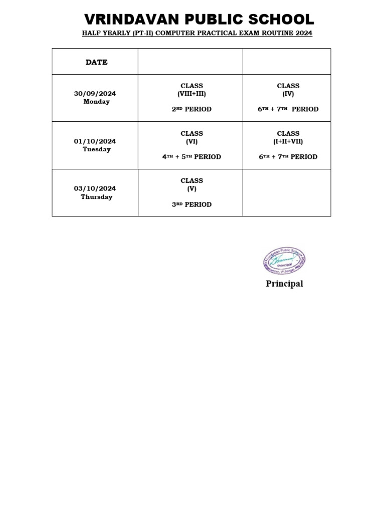 Computer Practical Exam Routine | PDF
