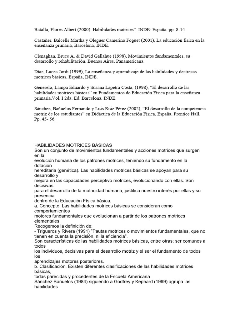 Habilidades Motrices Basicas 21 PDF Free | PDF