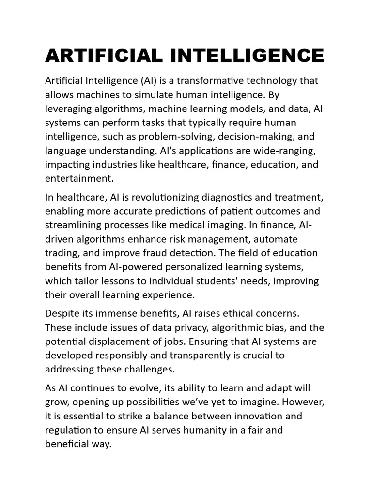 ARTIFICIAL INTELLIGENCE | PDF