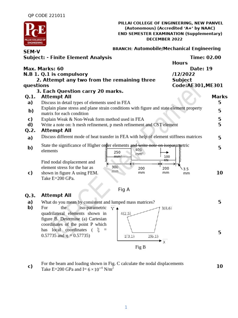 Finite Element Analysis(s) | PDF | Finite Element Method | Matrix (Mathematics)