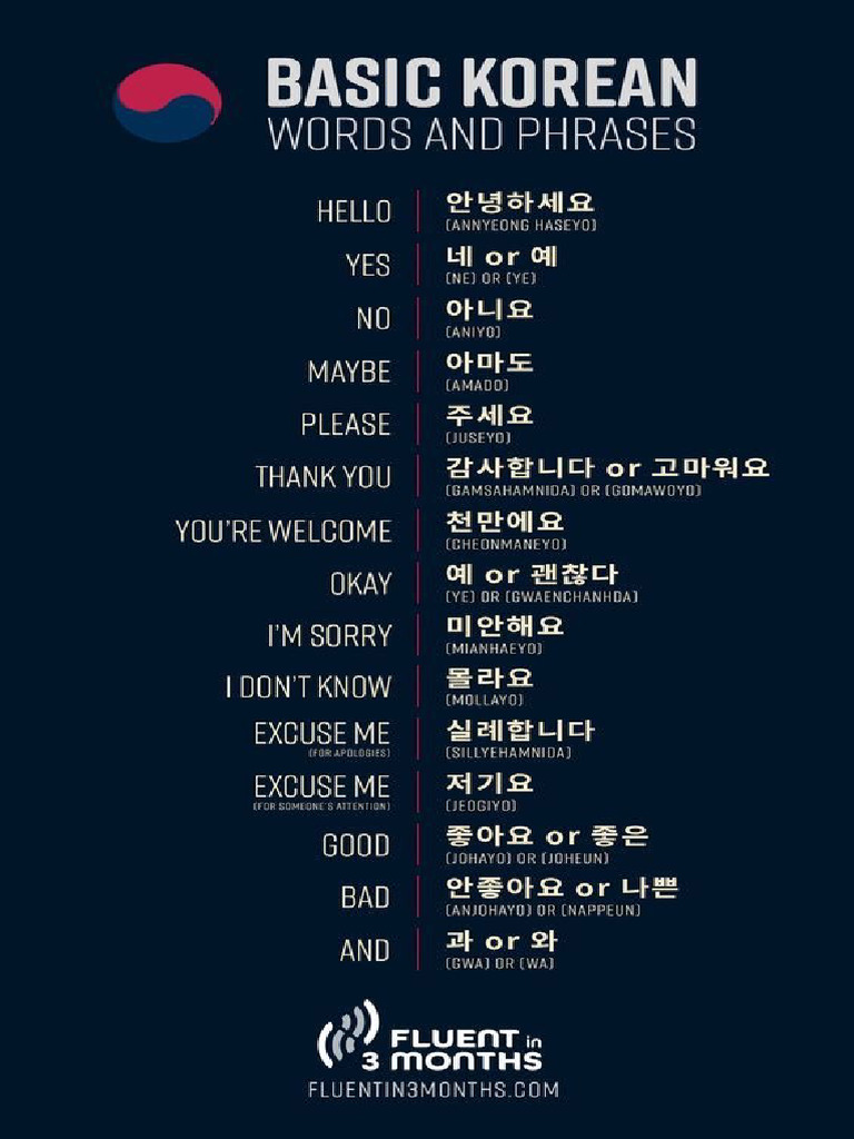 67 Practical Korean Phrases To Ace Your First Korean Conversation | PDF