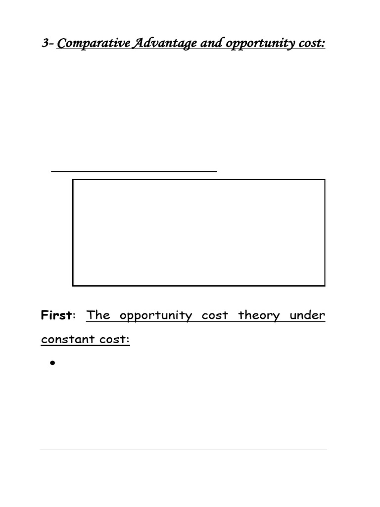 Comparative Advantage and Opportunity Cost Analysis | PDF | Comparative ...