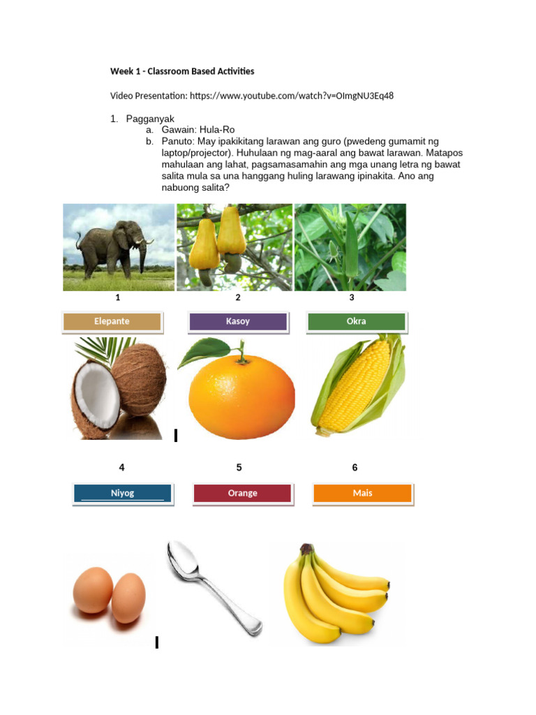 Sample Activities For Walk Through in AP9 | PDF