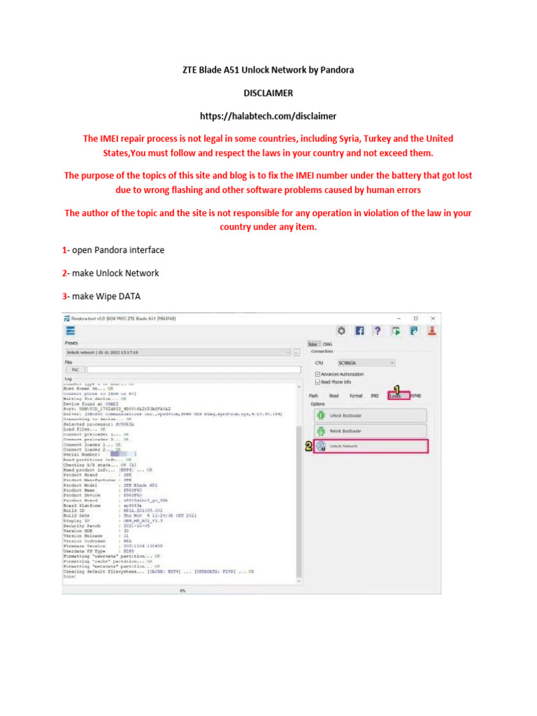 ZTE Blade A51 Unlock Network by Pandora | PDF