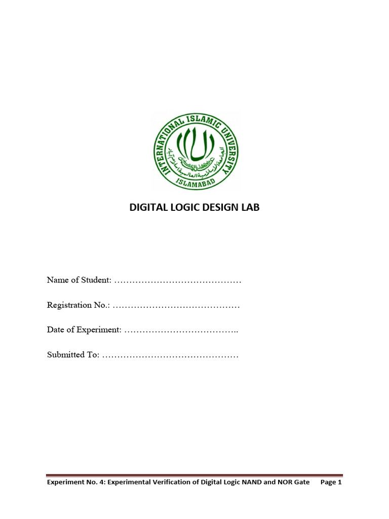 LAB 4-DLD exp | PDF | Logic Gate | Electrical Circuits