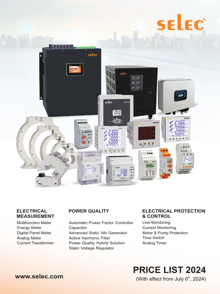 Selec Electrical Price List 2024 | PDF | Manufactured Goods | Metrology