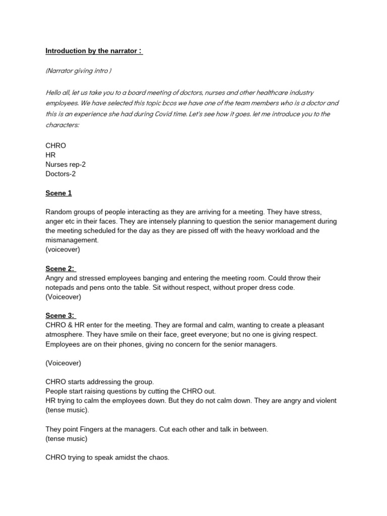 MC SKIT SCRIPT | PDF