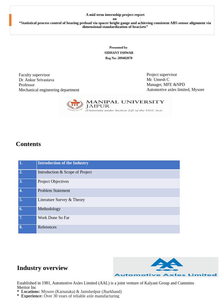 Statistical Control of Bearing Preload and ABS Alignment | PDF | Anti ...