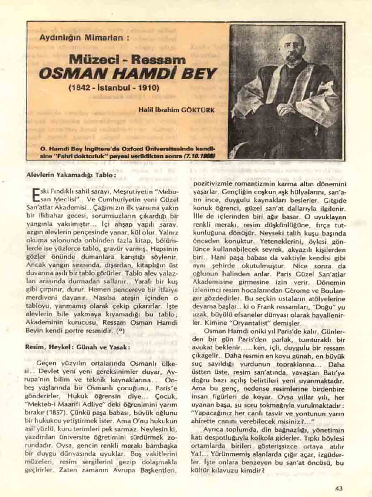 Müzeci-Ressam Osman Hamdi Bey | PDF
