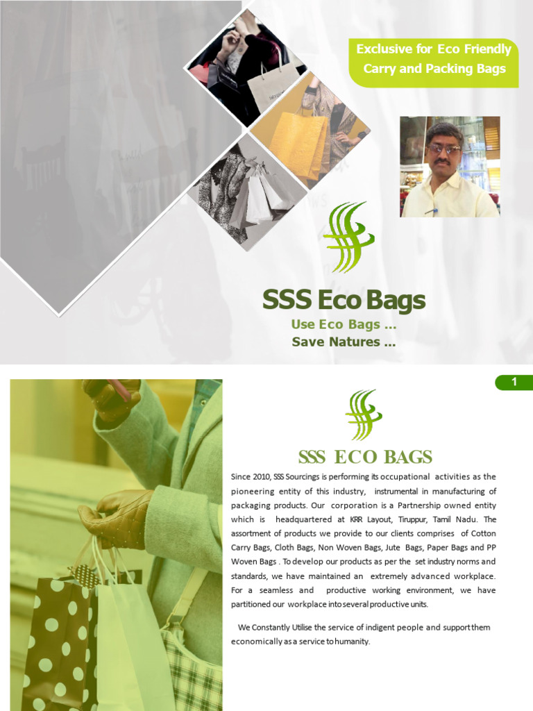 SSS Eco Bags: Exclusive For Eco Friendly Carry and Packing Bags | PDF ...