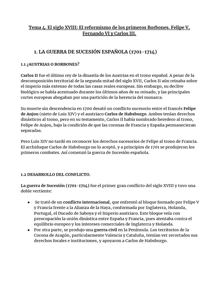 Tema 4 Historia | PDF | Imperio español | España