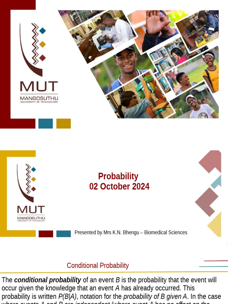 Biostatistics - Probability - 02 October 2024 | PDF | Probability ...