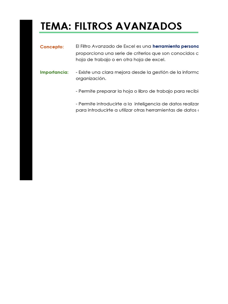 2 Filtros Avanzados | PDF | Informática | Gestión de datos