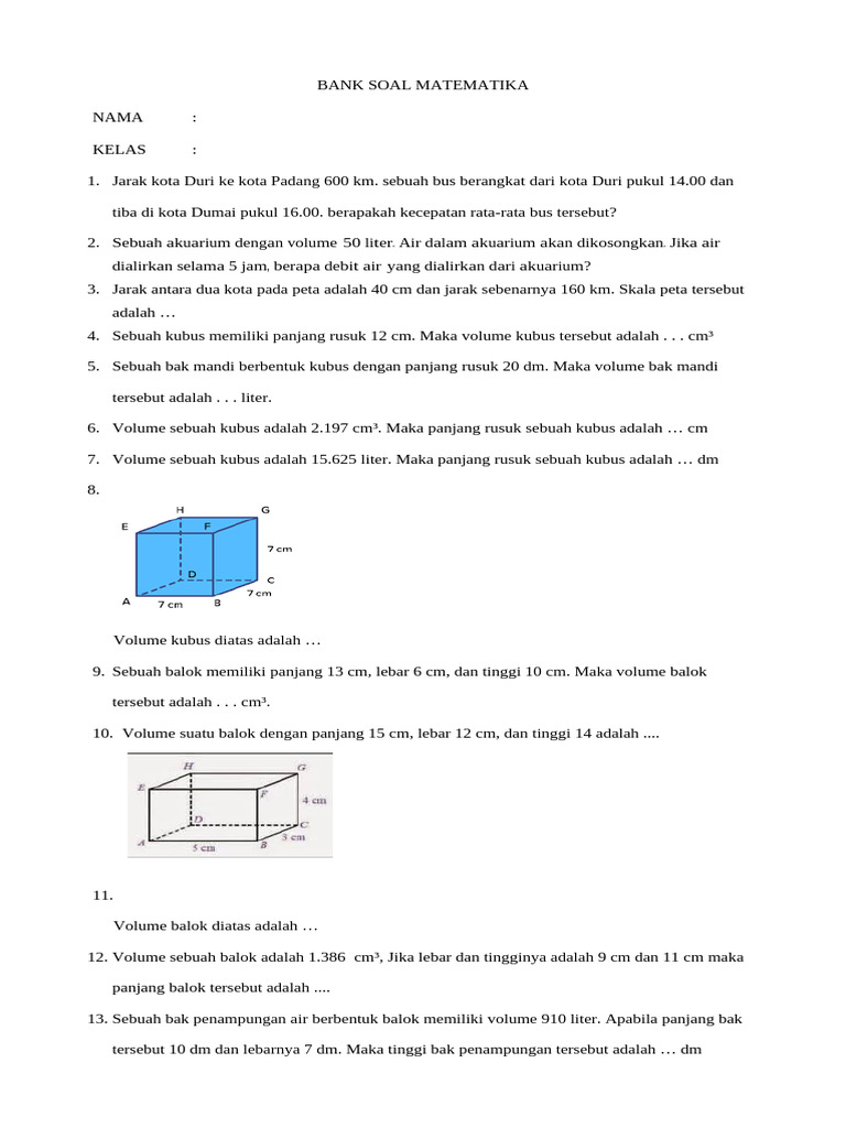Soal Matematika Kelas 5 SD | PDF | Kajian Bahasa Asing | Griya & Taman