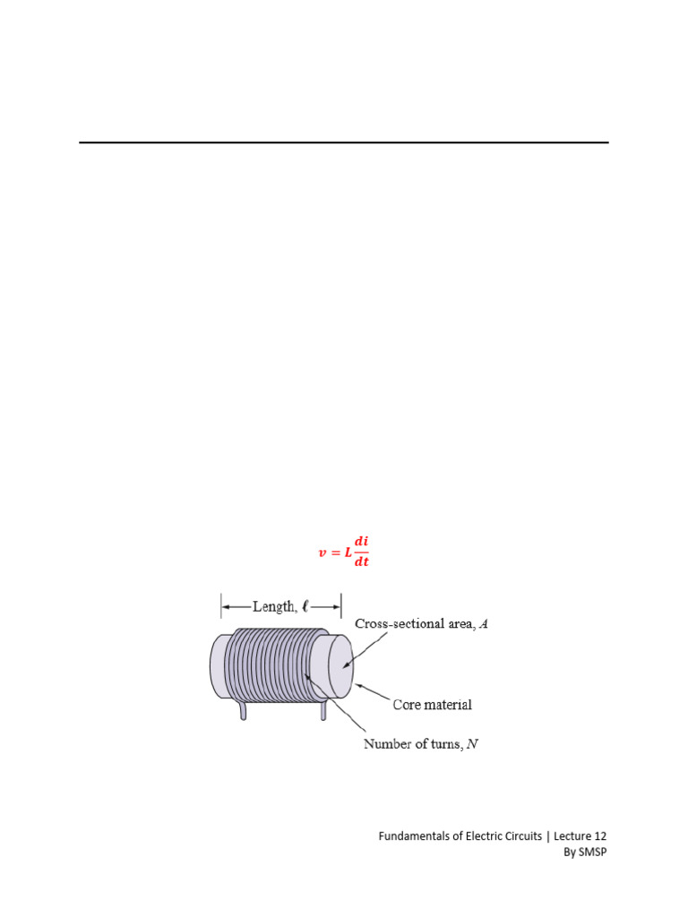 Lecture 12-Energy Storing Elements - Inductors | PDF | Inductor ...