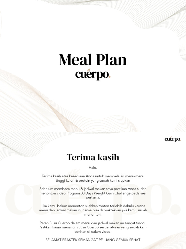 MEAL PLAN UPDATE (2024) | PDF