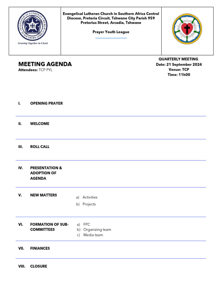 Proposed Agenda | PDF