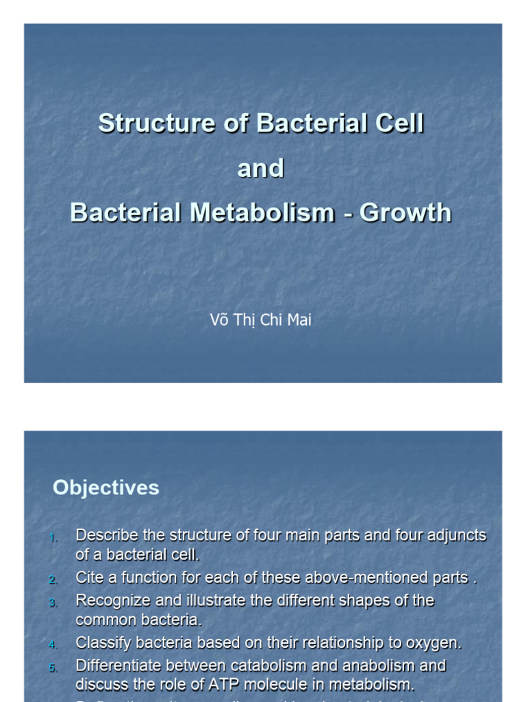 Bacterial Cell Structure and Metabolism | PDF | Bacteria | Cell (Biology)