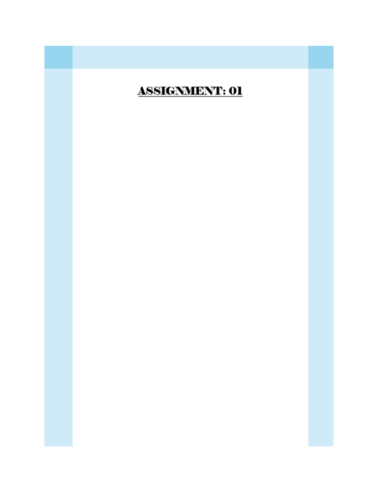 Assignment 01 | PDF