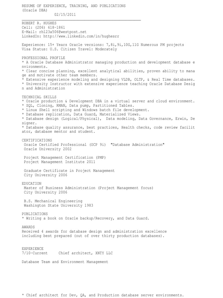 Oracle DBA | PDF | Databases | Sql