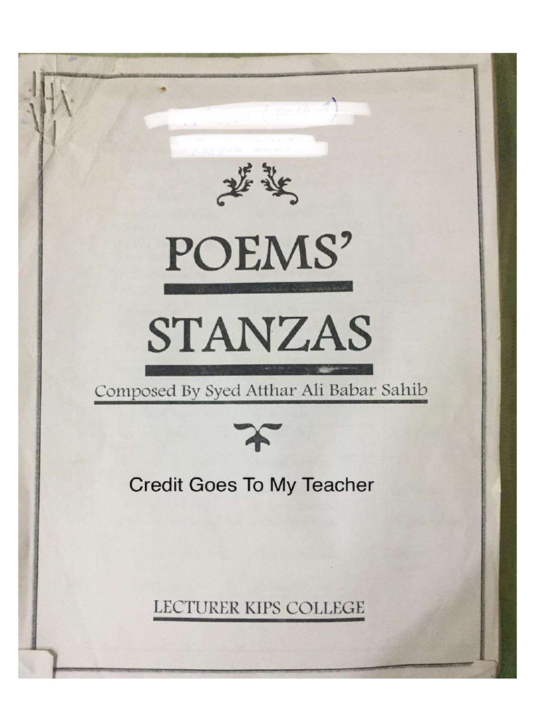 Poem | PDF