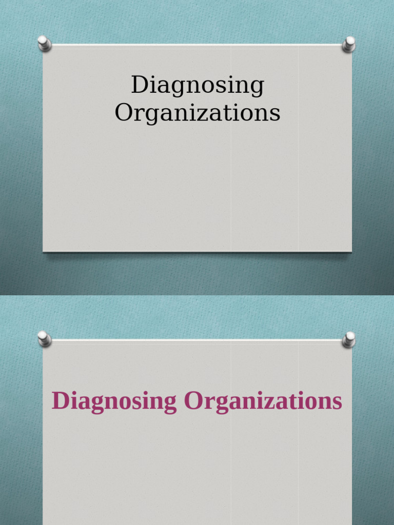 Understanding Organizational Diagnosis | PDF | System | Medical Diagnosis