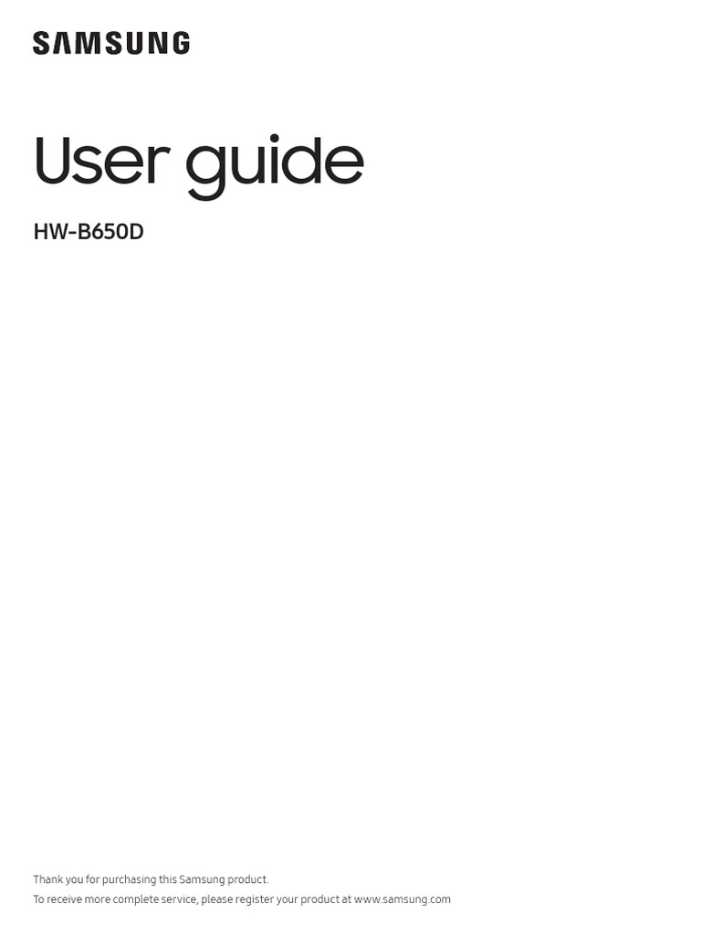 Samsung HW-B650D User Guide | PDF | Ac Power Plugs And Sockets | Fuse ...
