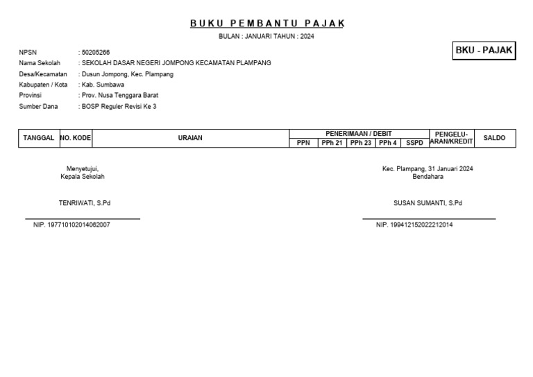 Bku Pajak Output | PDF