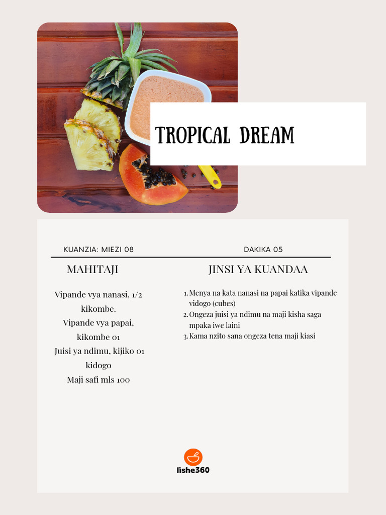 Smoothie Zenye Virutubisho Tele | PDF